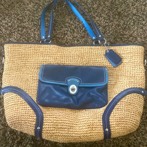Bags | Coach Beach Tote Bag Like New | Poshmark